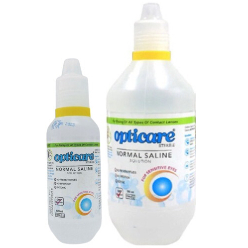 OPTICARE STERILE NORMAL SALINE SOLUTION 120ML/500ML | Shopee Malaysia