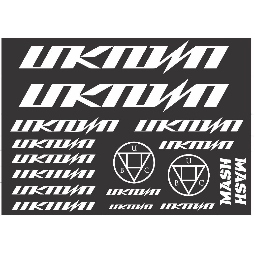 [NEW] UNKNOWN fixed fixie bike sticker 17 pcs vinyl cut out cycling ...