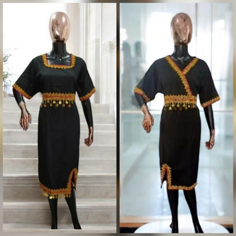 SHORT DRESS TRADISIONAL WITH LACE TATING MEW PATERN MIX KIMONO AND ...