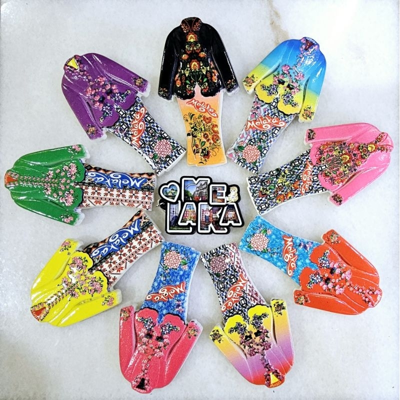 [B32(e)] Baju Kebaya Melaka Fridge Magnet Souviner Gifts Resin Magnet ...