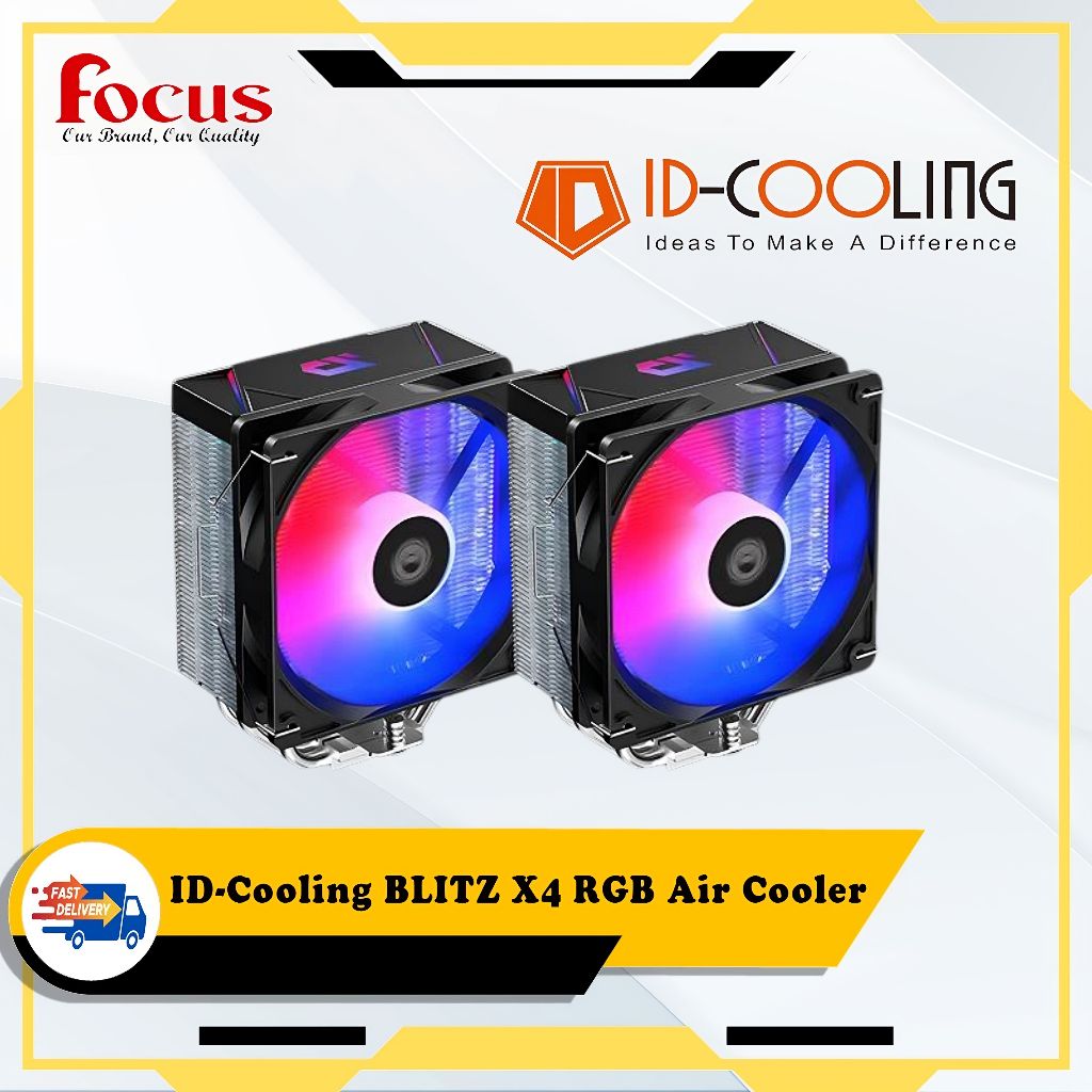 ID-Cooling BLITZ X4 RGB Air Cooler - Black | Shopee Malaysia