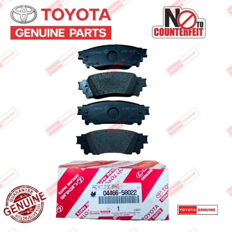 Toyota Alphard Vellfire AGH30 GGH30 Rear Brake Pad 04466-58022 | Shopee ...