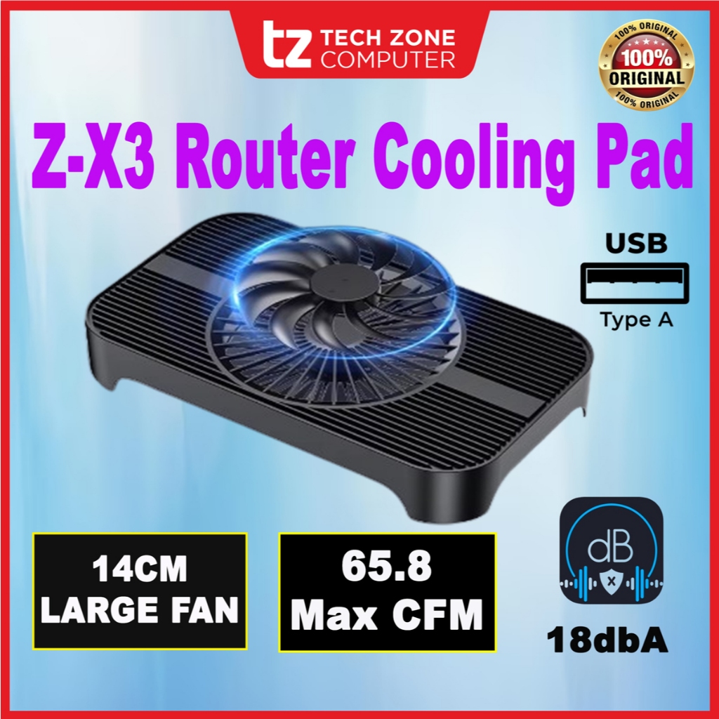Z-X3 Router Cooling Enhancement with 140mm Fan, USB Interface Bracket ...