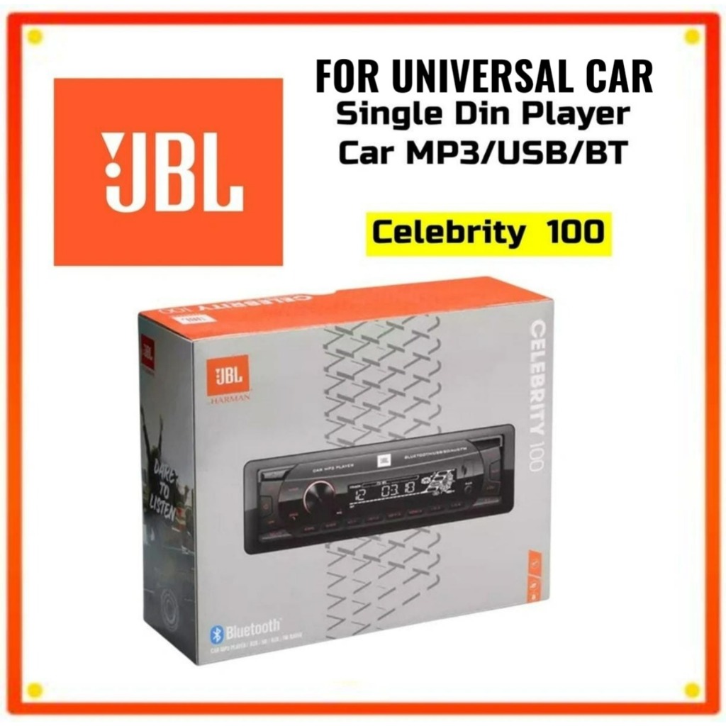 JBL Celebrity 100 Universal Car MP3 FM Radio Player USB Bluetooth Single Din | Shopee Malaysia