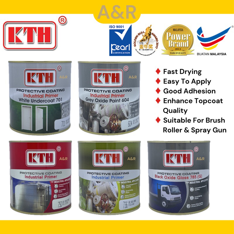 KTH Paint 1 Liter / Anti Rust Paint/ Cat Anti Karat / Cat Undercoat / Primer Paint / Undercoat ...