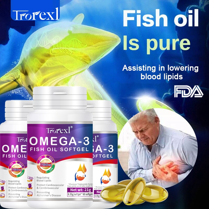 Trorexl 60 capsules/bottle Natural deep sea OMG3 DHA EPA lipid-lowering ...