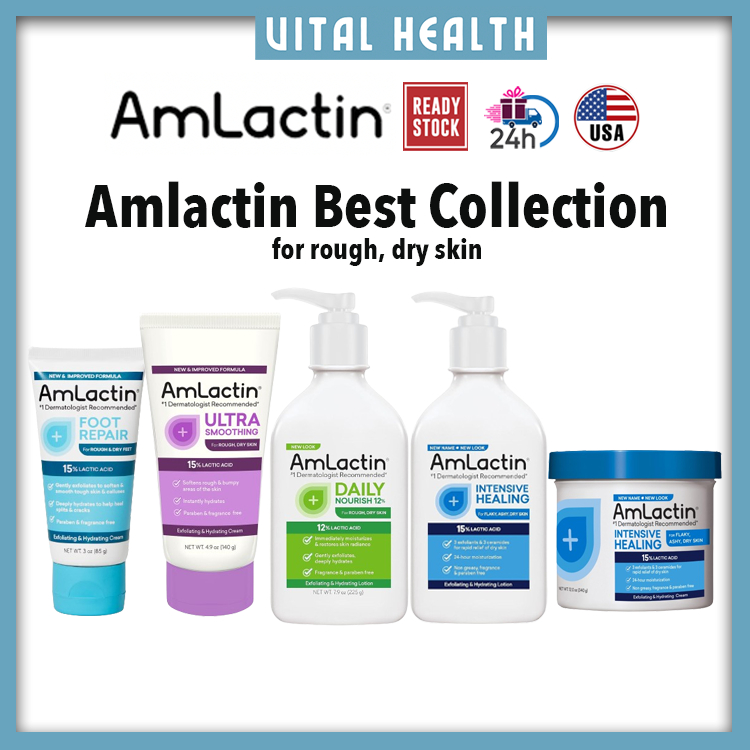 AmLactin Daily Moisturizing Body Lotion/Intensive Healing Lotion/Foot ...