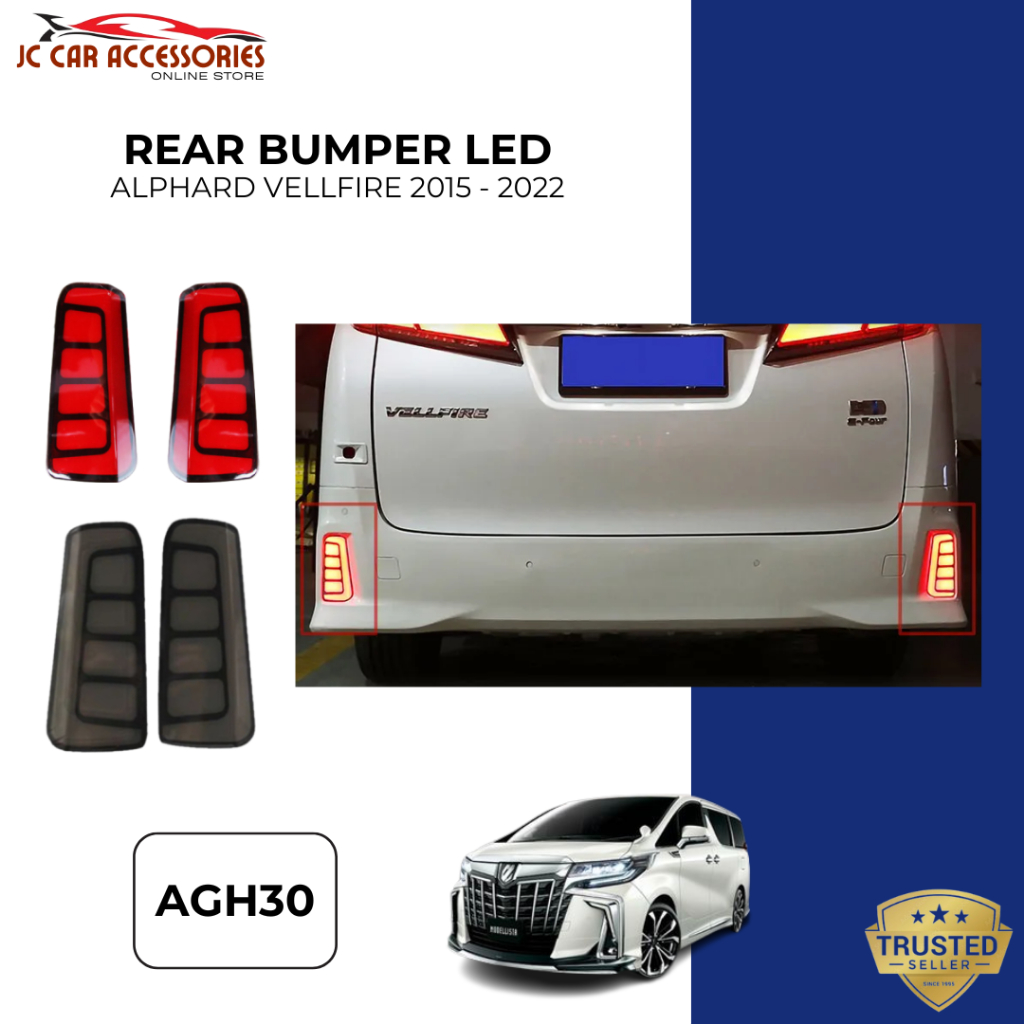 Toyota Alphard Vellfire 30 LED Rear Bumper Reflector Tail Brake Light ...
