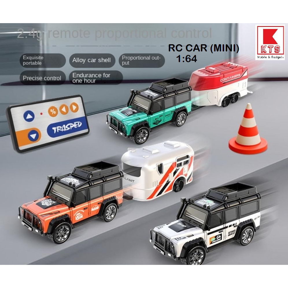 Mini Remote Control Car 1:64 2.4GHZ Alloy Car Model with Light Off-road ...