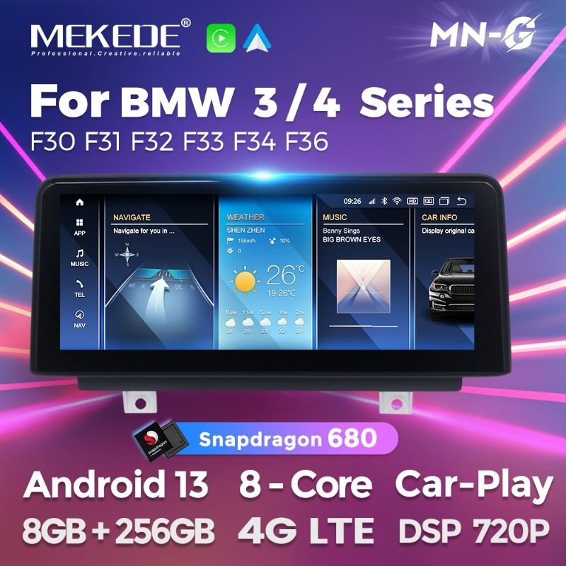 BMW 3/4 Series F30 F31 F34 F35 10.25 Android Player ID8 Interface ...