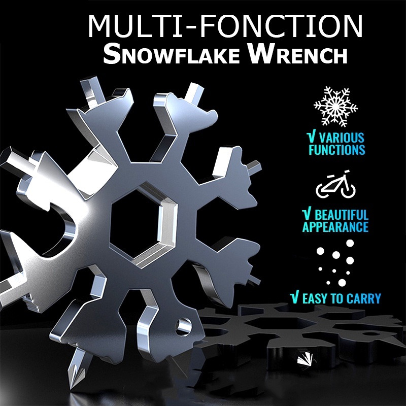 🔥19 IN 1🔥Multi Tools Screwdriver Snowflake Spanner Wrench Portable ...