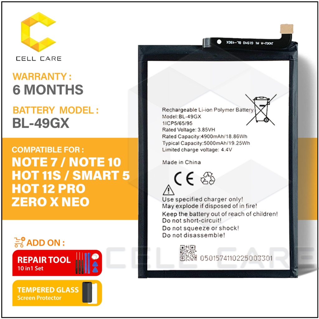 Battery For INFINIX NOTE 7 X690/NOTE 10 X693/HOT 11S X6812/SMART 5 X657 ...