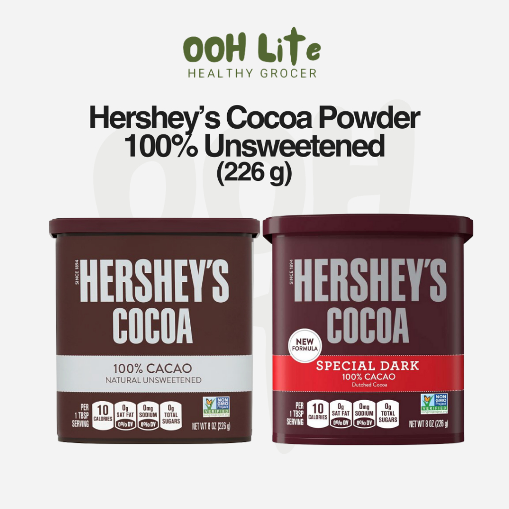 [No Sugar] Hershey's Cocoa Powder 100% Unsweetened 226g Low Calorie ...