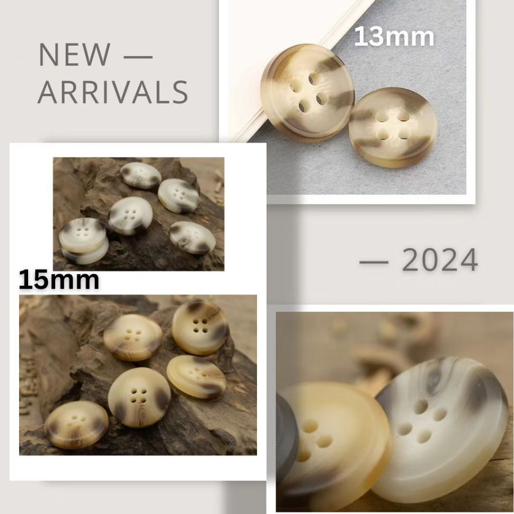 Texture Design Resin Buttons Sewing 15mm&13mm | Shopee Malaysia