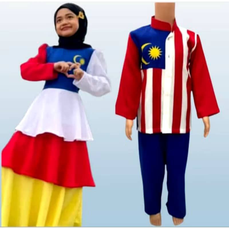 [Ready Stock]Baju Merdeka Kids Drees Set new Design (2-12y) | Shopee ...