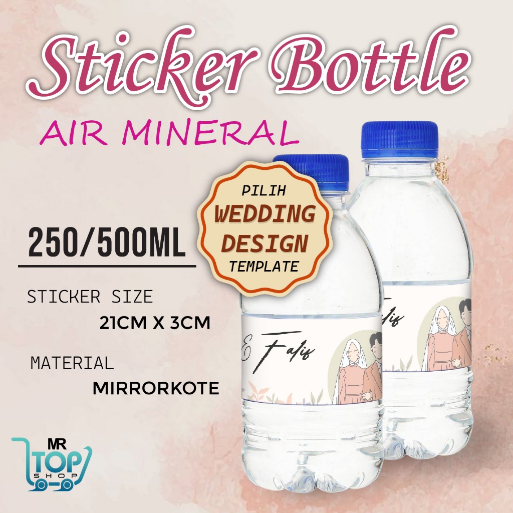 Design 3 Sticker Botol Mineral Door Gift Kahwin / Wedding / Business ...