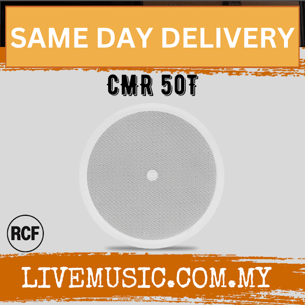 RCF 5" CMR 50T Two Way Ceiling Monitor Speaker with Transformer, 40W - White ( CMR50T / CMR 50T ...
