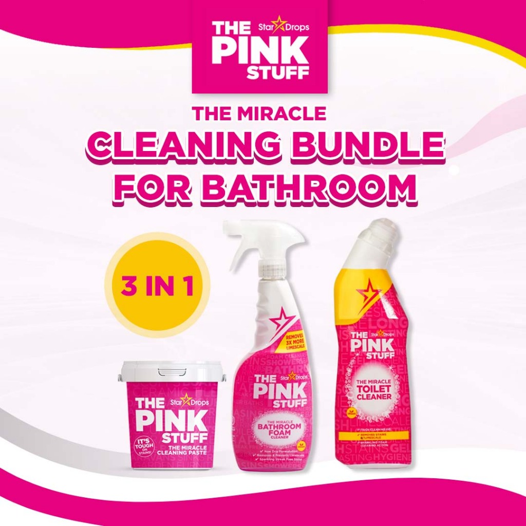 The Pink Stuff The Ultimate Cleaning Bundle for Bathroom 3-in-1 ...