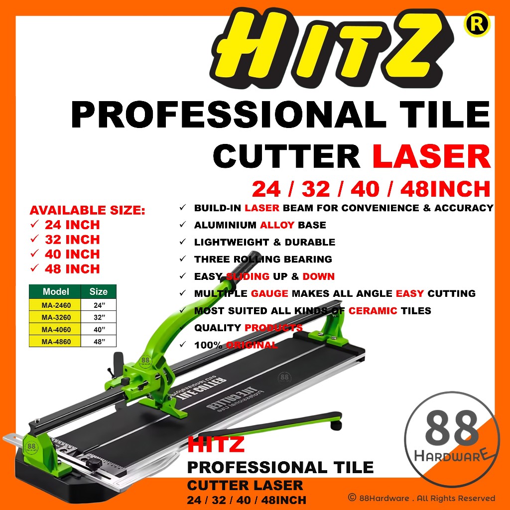 HITZ professional tile cutter machine / pemotong mozek / tile cutting ...