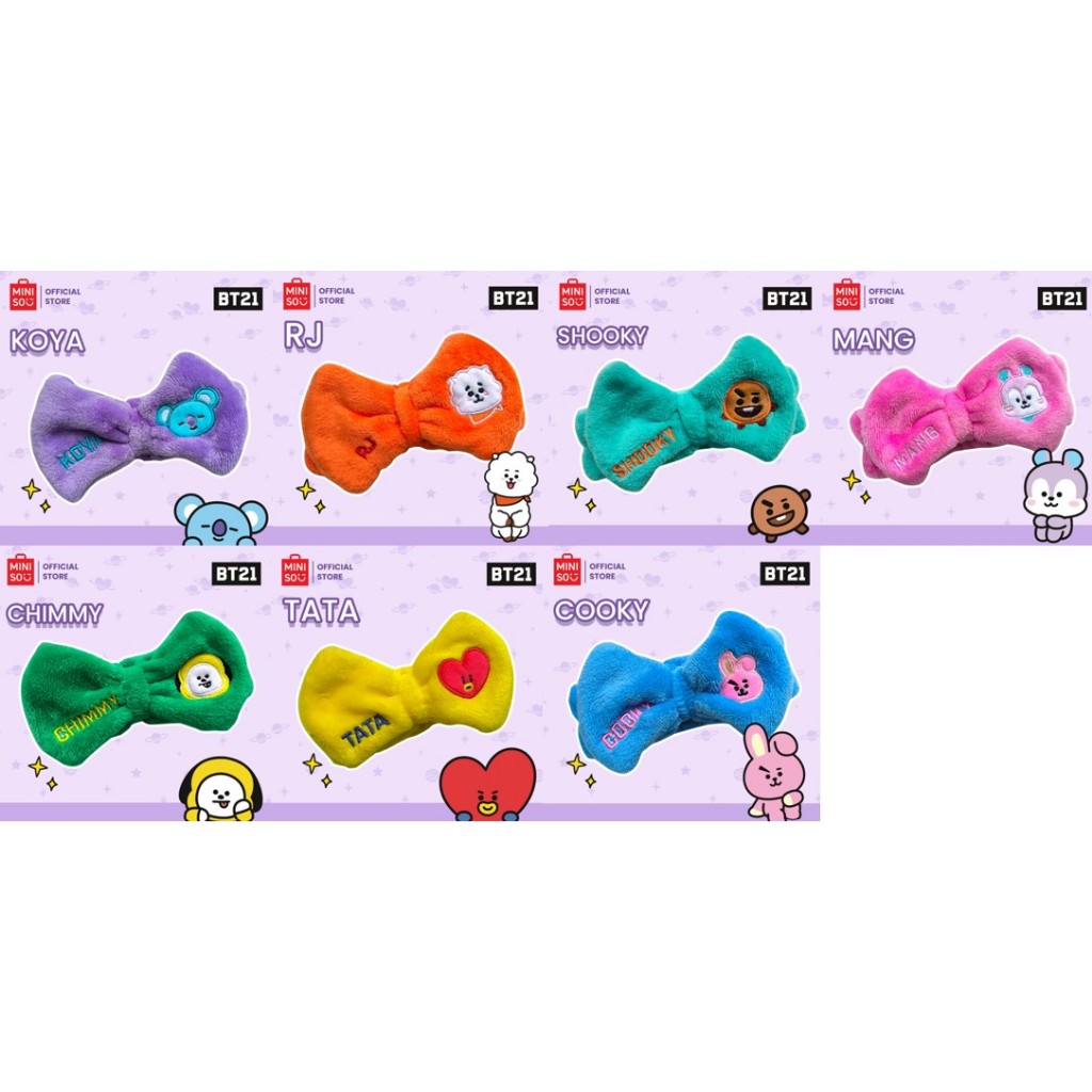 BT21 X MINISO BTS Character Head band | Shopee Malaysia