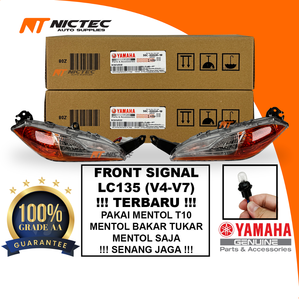 YAMAHA FRONT SIGNAL LC135 V4-V7 LAMPU DADA CRYPTON VIETNAM MENTOL BOLEH TUKAR PKAI T10 | Shopee ...