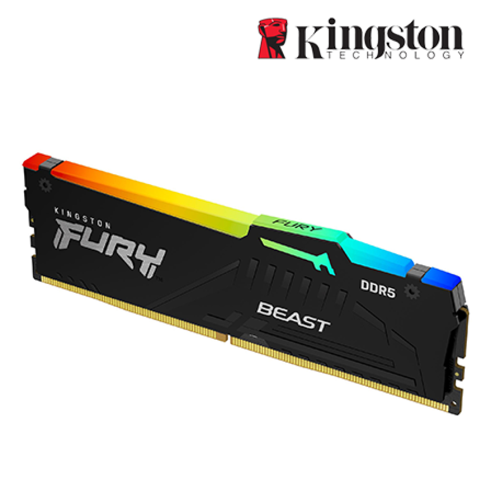 Kingston FURY Beast RGB DDR5 5200Mhz 16GB CL40 Desktop PC Gaming RAM ...