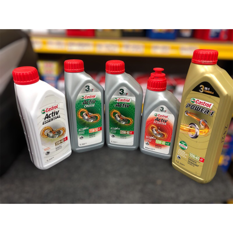 100% ORIGINAL CASTROL POWER1 1.2L/ACTIV 4T/GO 20W40/ACTIV 4-AT | Shopee ...
