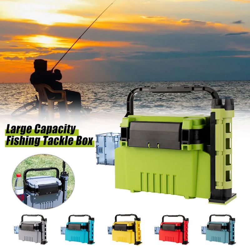 【KTE】 Fishing Tackle Box Pole Rod Holder Cup Holder Multifunction ...