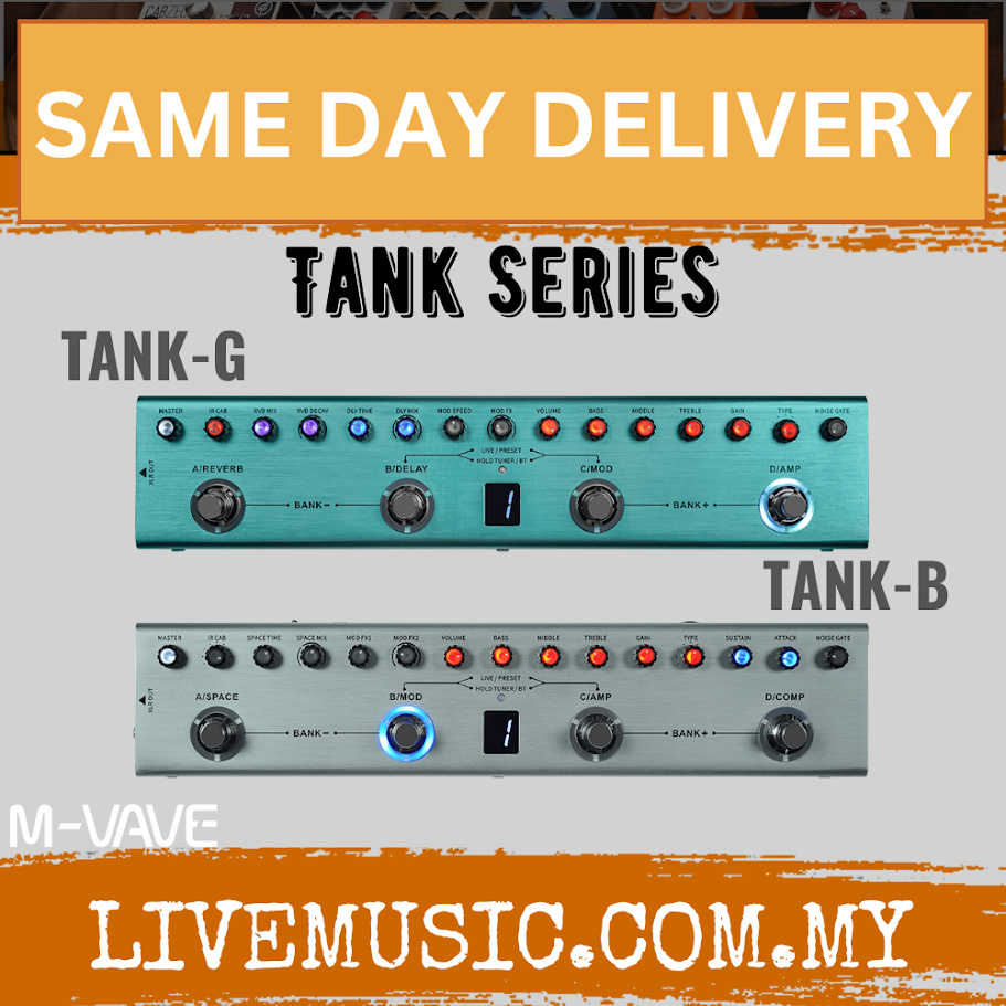M-vave Tank-G Tank-B Rechargeable Guitar Multi Effects Pedal ( TankB ...