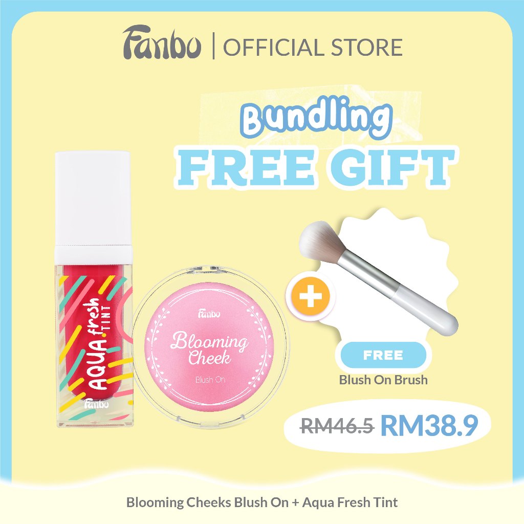 Bundling Fanbo Blooming Cheek Blush On + Fanbo Aqua Fresh Tint | Shopee ...