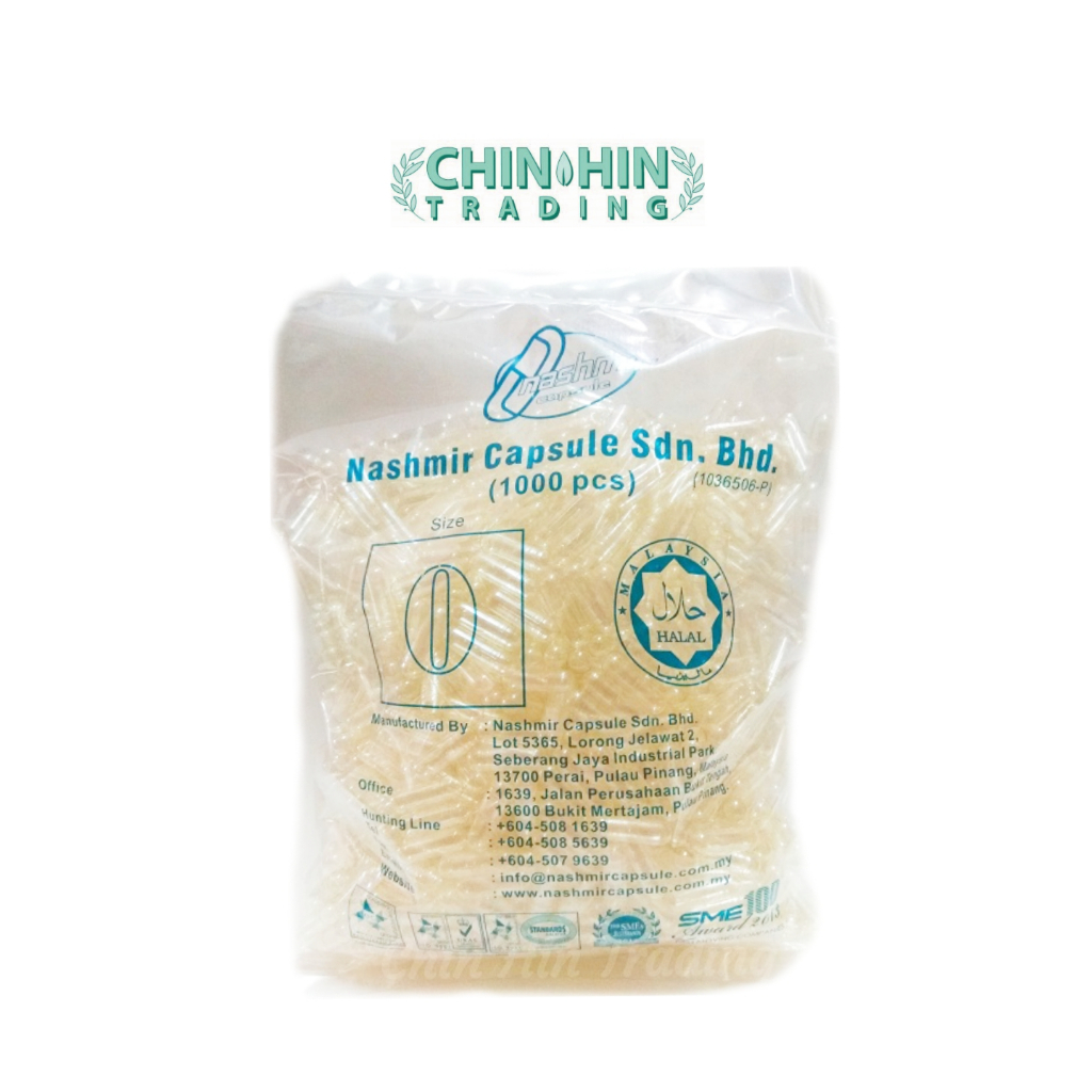 [NASHMIR] Kapsul Kosong 空胶囊 Empty Capsule(clear / size 0 / 1000pcs ...