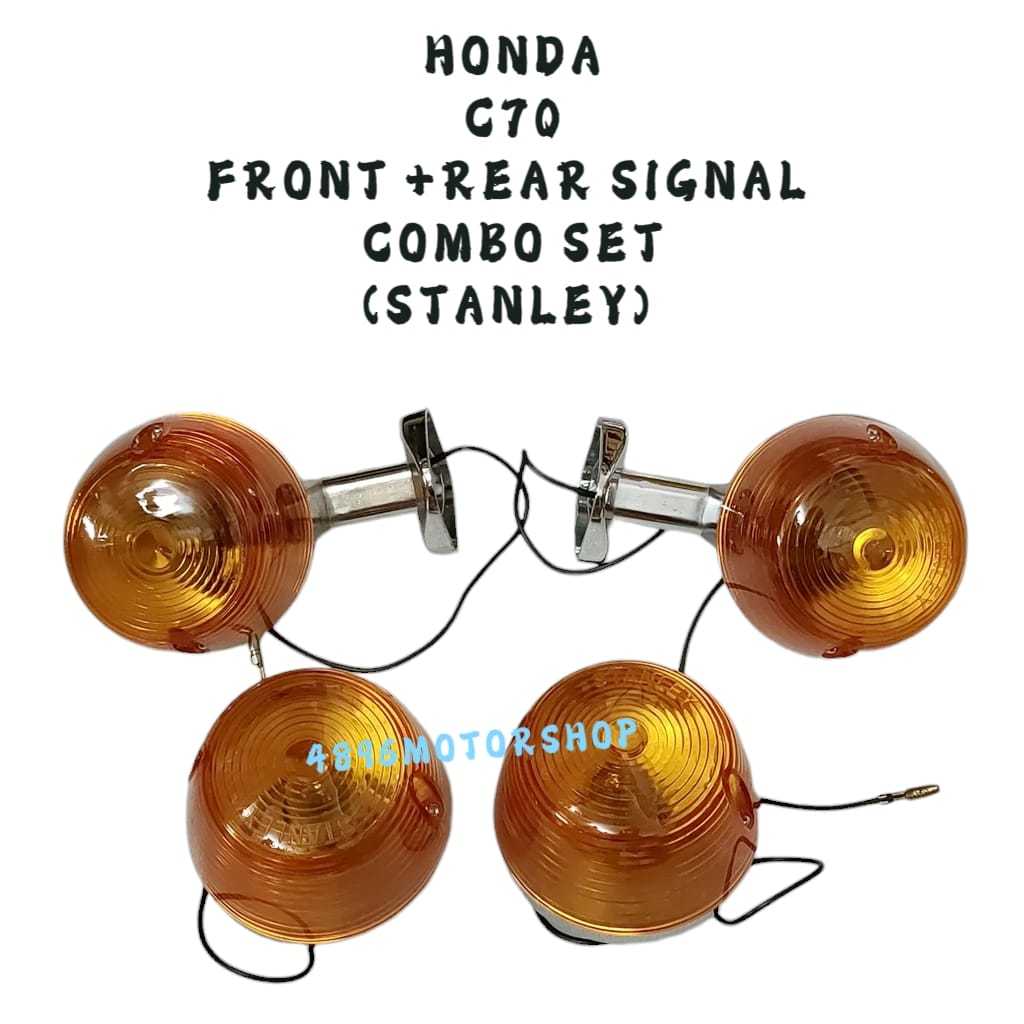 HONDA C70 FRONT REAR SIGNAL ( STANLEY ) IRON CHROME / SIGNAL DEPAN ...