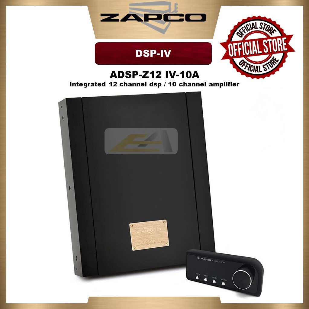 ZAPCO | Car Audio Integrated 12 Ch DSP 10 Ch Amplifier | DSP-IV Series ...