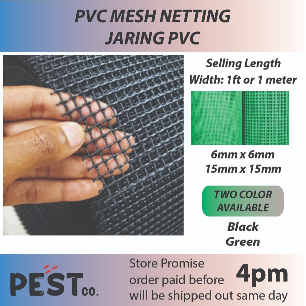 (1FT PANJANG) Safety Jaring Pagar Kucing HDPE PVC Gate Guard Mesh ...