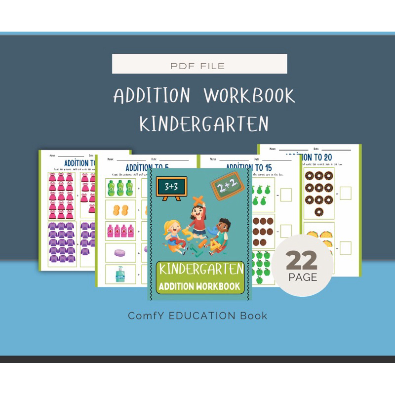 Printable ADDITION WORKBOOK KINDERGARTEN- Addition, Subtraction ...