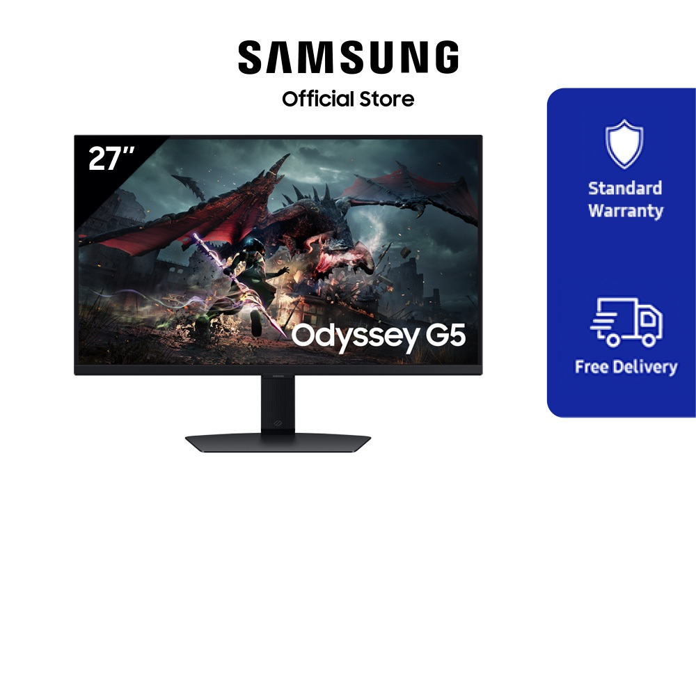 Samsung 27" Odyssey G5 G50D | IPS QHD | 180Hz Refresh Rate | AMD FreeSync™ Premium ...