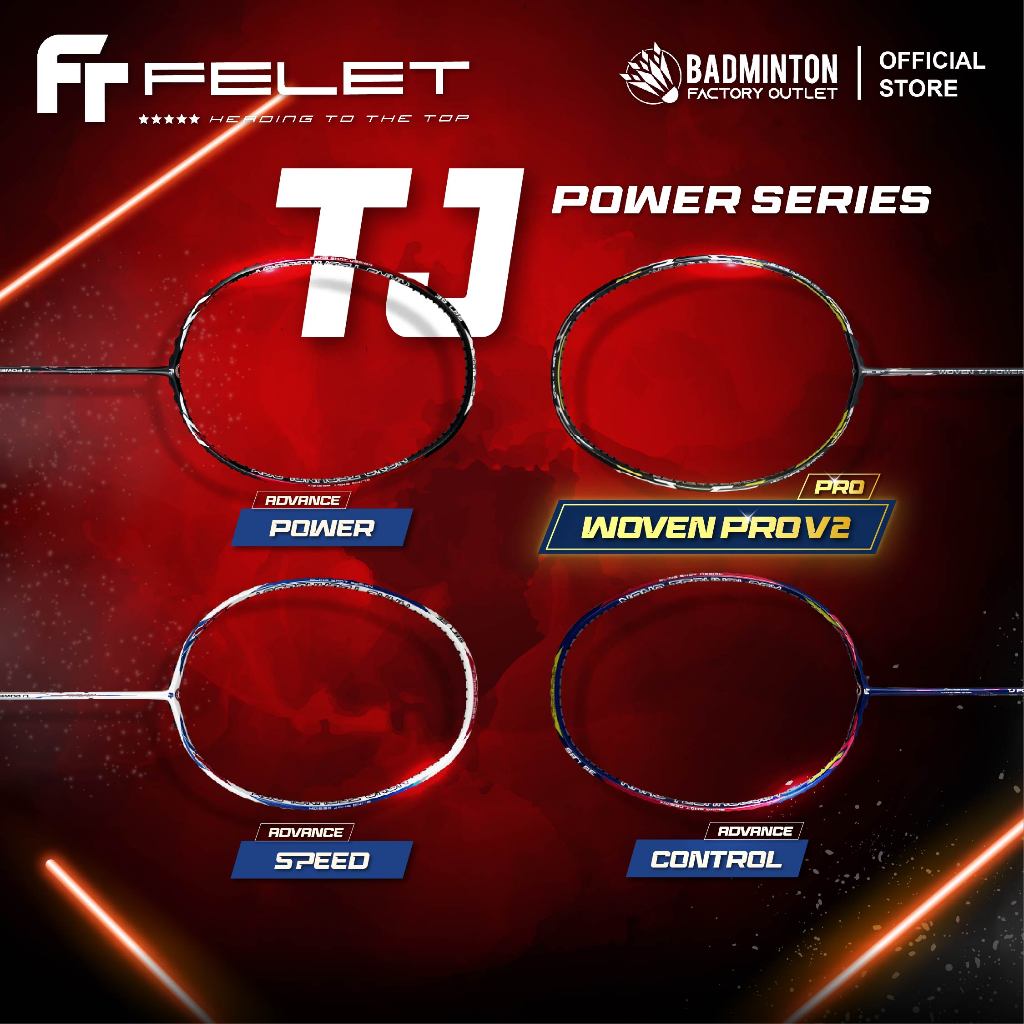 Felet TJ Power Series / Woven TJ Power V2 / Woven TJ Badminton Racket ...