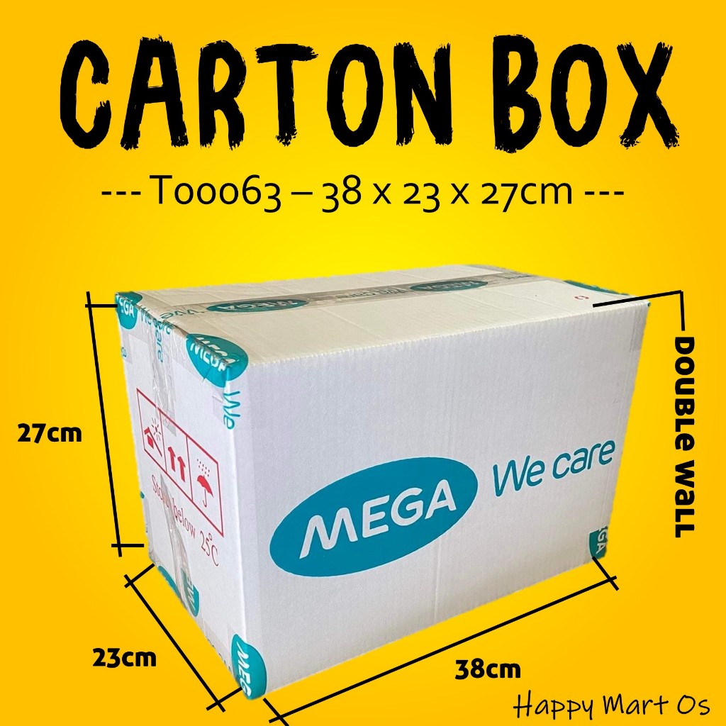 Carton Box 38 x 23 x 27 cm Packaging Box Packing Box Paper Boxes Kotak ...
