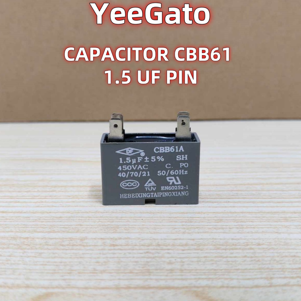 [1.5 UF] 4 PIN CBB16 CAPACITOR ELECTRICAL COMPONENT STARTING RUNNING ...