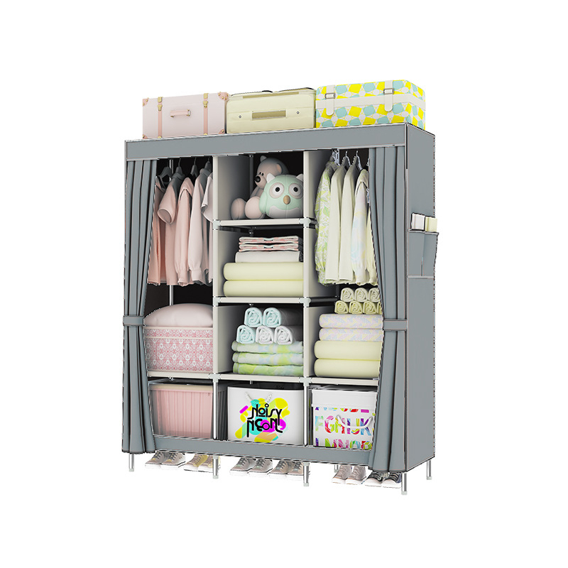 Almari pakaian kain ringkas kabinet simpanan bilik tidur rumah untuk ...