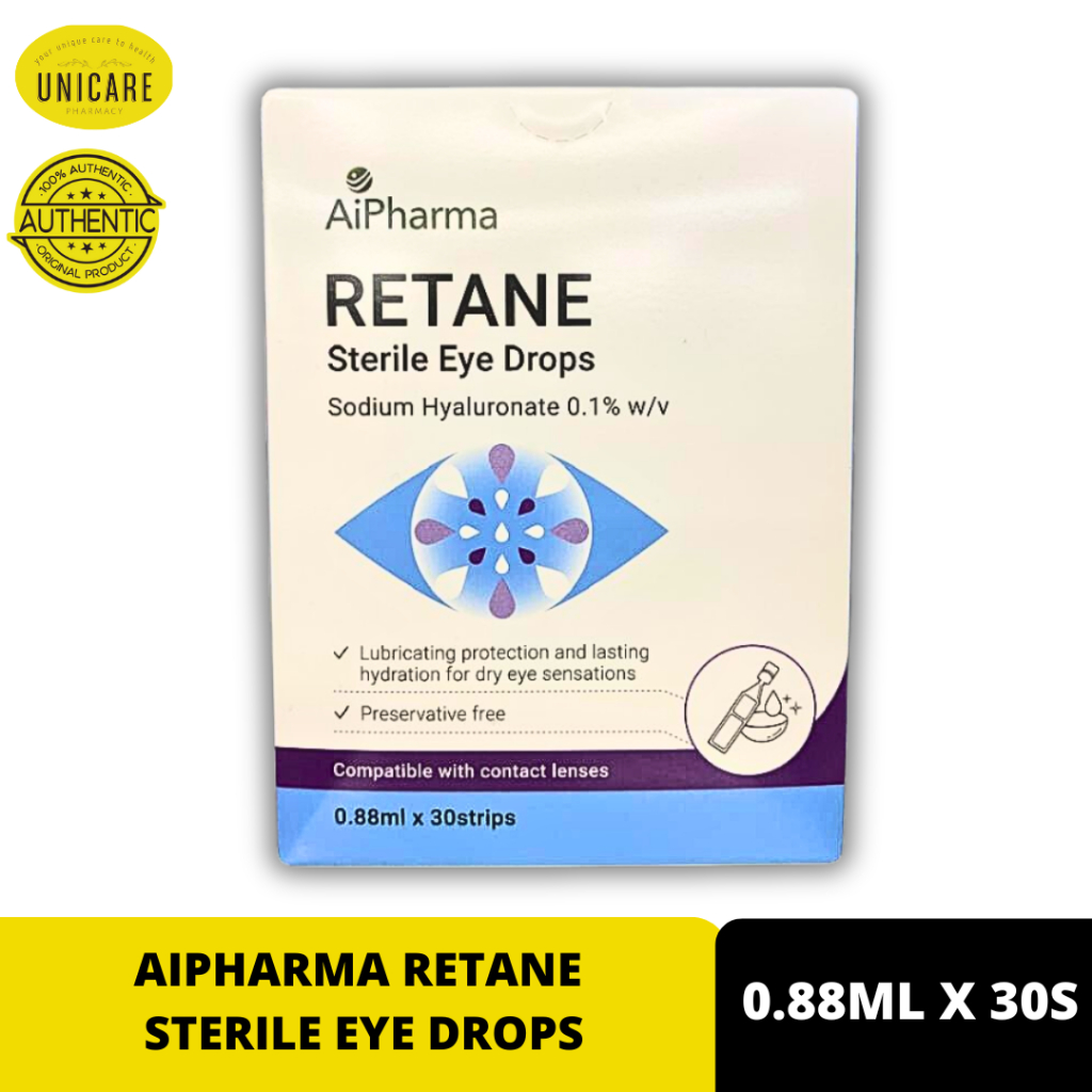 AIPHARMA RETANE STERILE EYE DROPS 0.88ML X 30 STRIPS | Shopee Malaysia