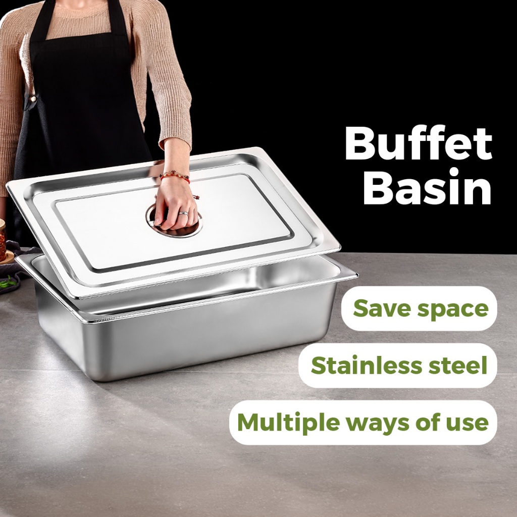 Tray Cover Bekas Makanan Tray Makanan Buffet Stainless Steel 304 Full ...