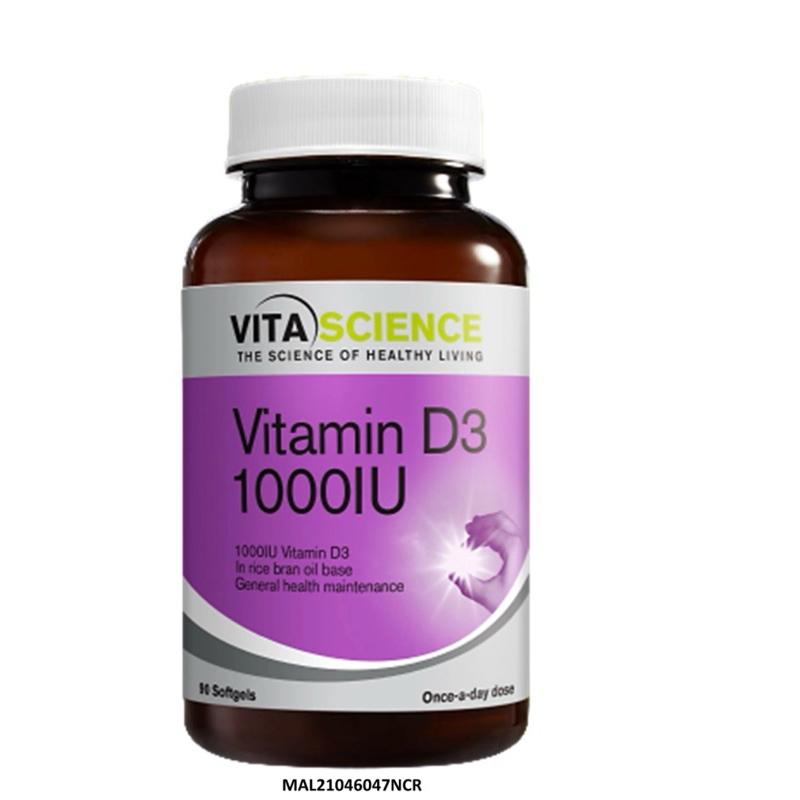 Vitascience Vitamin D3 1000 IU Softgel 90's | Shopee Malaysia