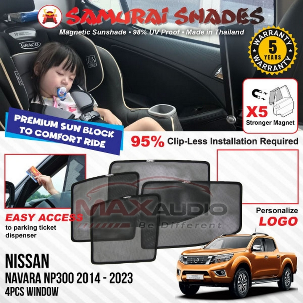 (5-Yrs Warranty) NISSAN NAVARA NP300 2014 - 2022 SAMURAI SHADES ...