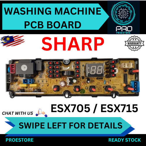 Papan Penekan / Papan Panel Mesinn Basuh SHARP ESX705 ESX715 Board ...