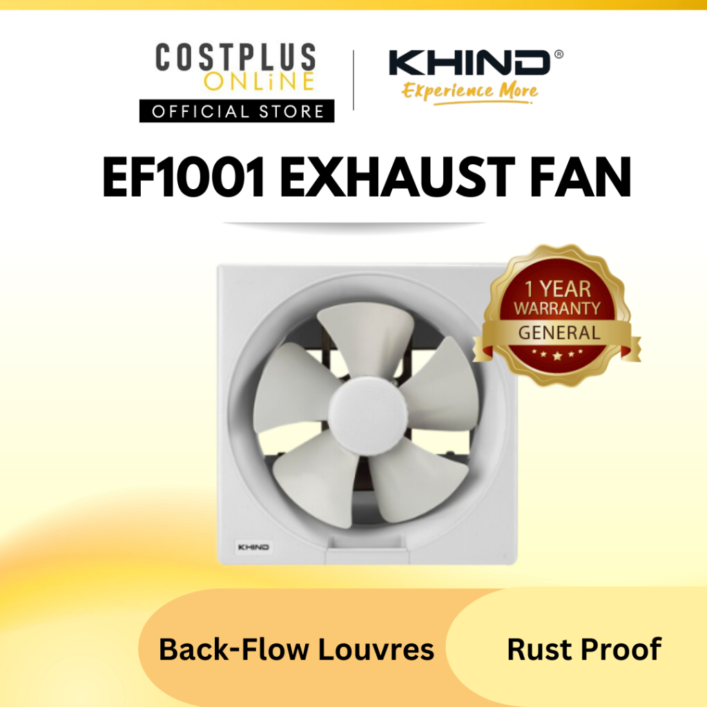 Khind EF1001 | LEMAX 10" Exhaust Fan - Quiet Ventilation for Kitchen ...