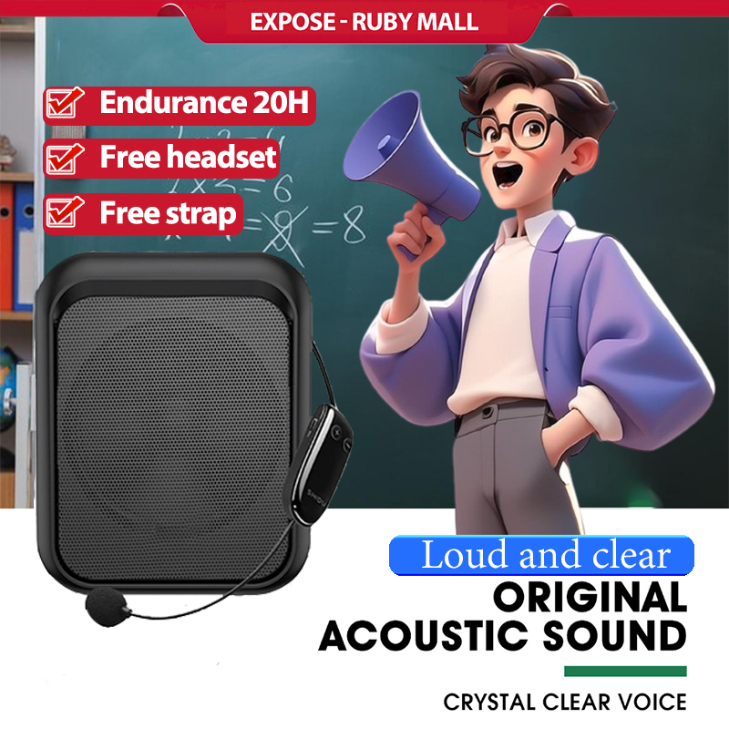 Megaphone Mini Loudspeaker Wireless Mic & Speaker Portable Voice ...