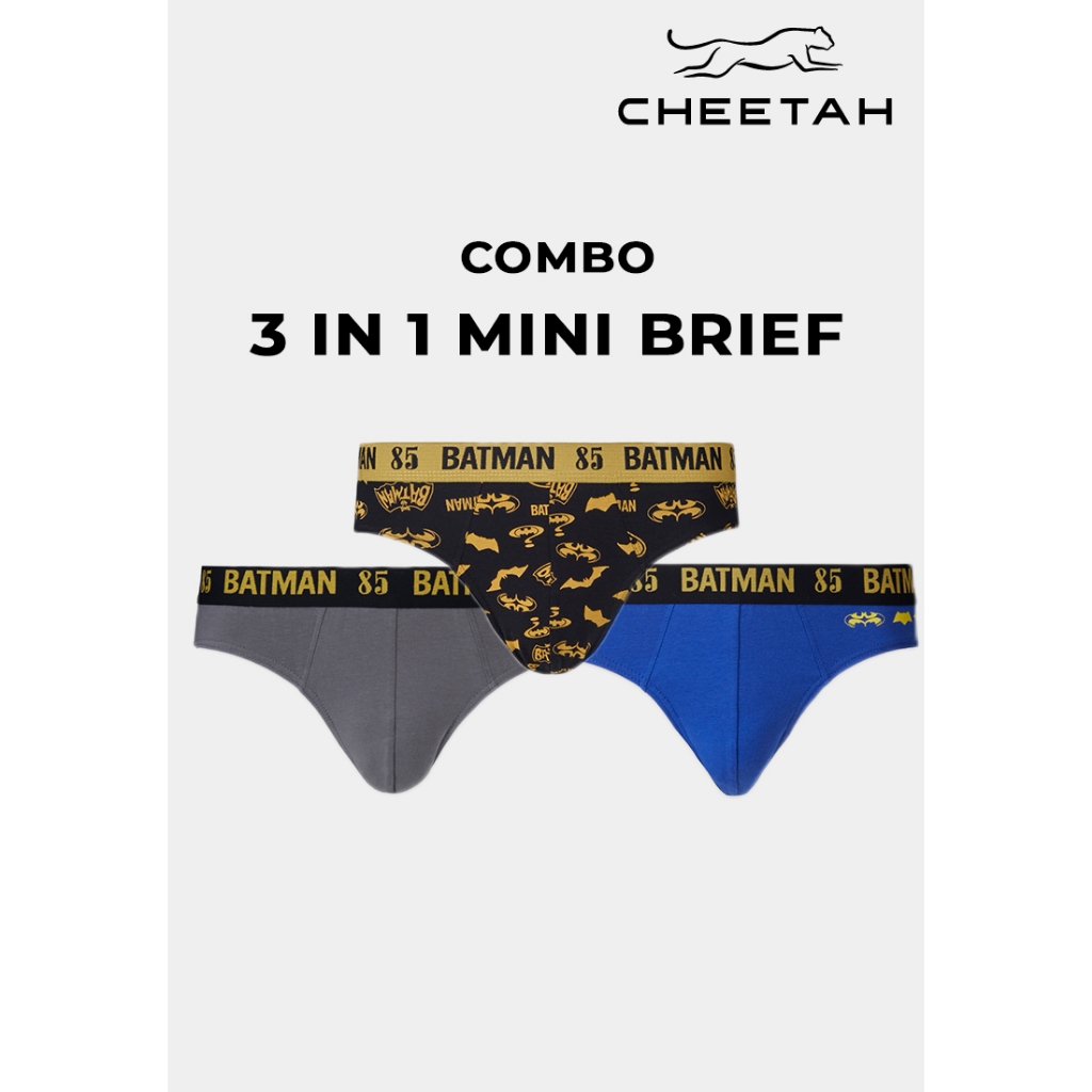 Cheetah Men Underwear Batman Cotton Blend 3 in 1 Mini Brief- 1206 ...