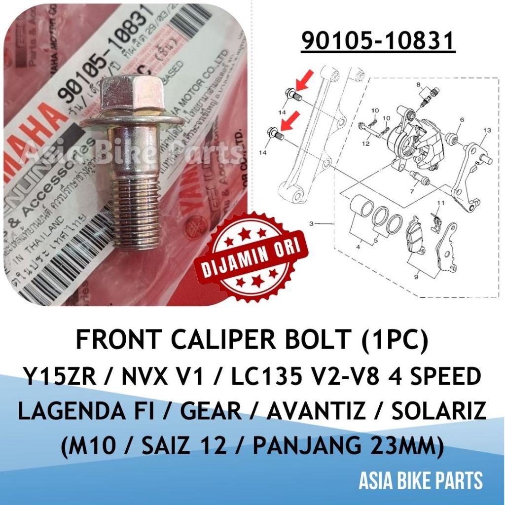 Yamaha Original Y15ZR / LC135 V2 - V8 4S / NVX V1 / Lagenda FI Front ...