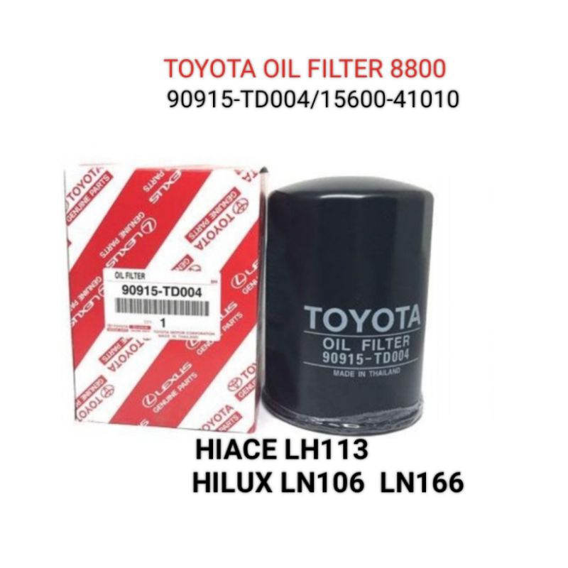 Toyota Hiace LH113 Hilux LN106 LN166 Oil Filter 90915-TD004/15600-41010 ...